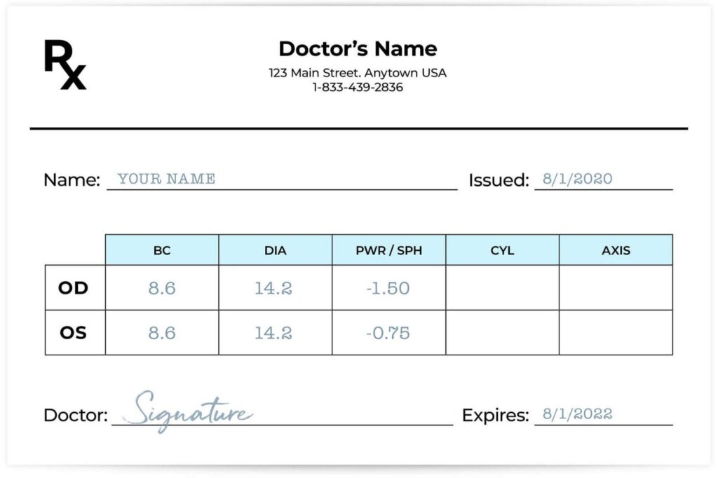 How To Read Your Contact Lens Prescription Eagle Eye Ophthalmic How To Read Your Contact Lens Prescription Eagle Eye Ophthalmic